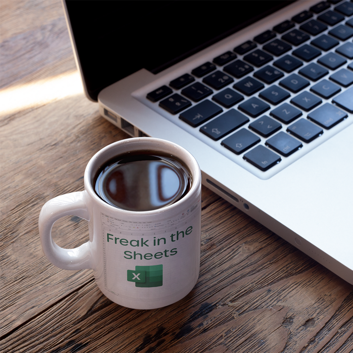 Freak In the Sheets Excel Spreadsheet Mug | By Switzer Kreations ...